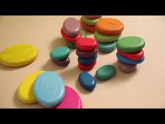 Baby hölzerner Staplungsstein Montessori Jenga Regenbogen balancierte das Stapeln von freiem BPA