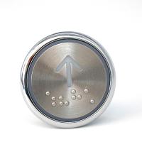 China DC24V DC12V Push Button Control Switch with White Braille - 3 Million Operations Life Span, 2.5-5N Pressure for sale