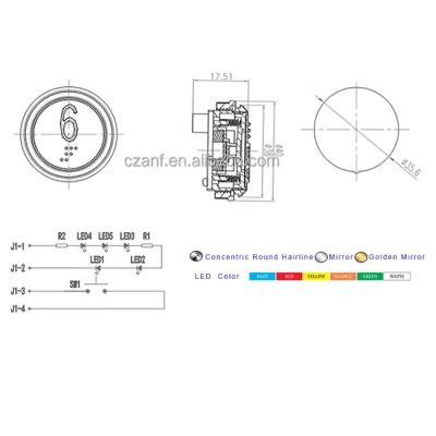 China Stainless Steel COP Elevator Push Button LOP Lift Up Down Push Button for sale