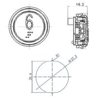 China 10mm Touchless Elevator Button with 7-10mm Induction Distance and DC18-32V Working Voltage for Hygienic Lift Control for sale