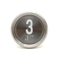 China White LED Elevator Push Buttons for COP LOP with Braille - DC 24V/12V Input, 3+ Million Cycle Life for sale