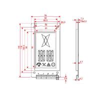 China Elevator LCD Display Board 55.5x93.5mm with DC24V Input and 7-Segment Binary Signal Support for sale