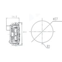 China 27mm DC12V/24V Elevator Touchless Button with Infrared Sensor - 3 Million Operations Life Span for sale