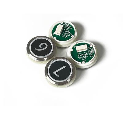 China Surface en acier inoxydable noir KONE Bouton d' ascenseur Bouton d' ascenseur pièces détachées for sale