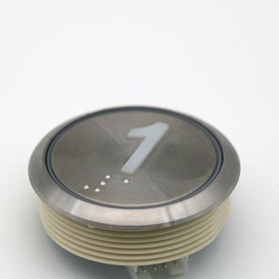 China KONE Elevator Stainless Steel  Push Button Lift Spare Parts With Braille for sale
