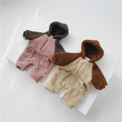 China Winter Infant Girls Boys Newborn Knitted Romper Fleeced Winter Baby Jumpsuit for sale