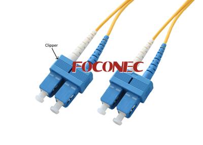 Cina Sc al cavo di toppa a fibra ottica duplex monomodale dello Sc con il tagliatore, fibra - cavo ottico della toppa in vendita