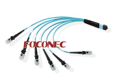 Cina MTP/MPO a MTRJ dirigono il cavo di toppa a fibra ottica del cablaggio, multi cavo della toppa della fibra OM3 in vendita