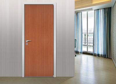 China Aluminum frame Melamine faced MADF Italian Style Flat Bedroom Door For villa for sale