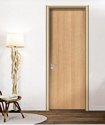 China Aluminum Frame Melamine HPL Flat Panel hollow Door for house sale for sale