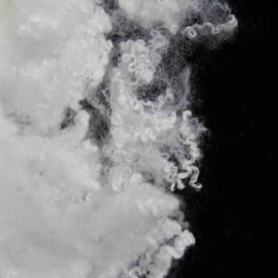 China Non Siliconized Polyester Staple Fibers White 3D Lightweight Microfiber  for sale