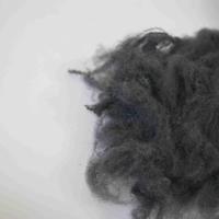 China Low Crimp Solid Polyester Staple Fiber PSF 8.89D×65mm Gray Recycled GRS Certified Fiber for sale