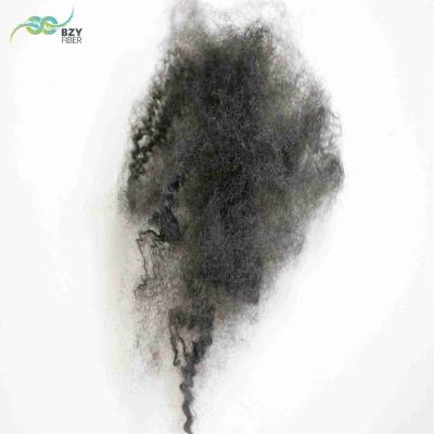 Cina Fibra di poliestere senza silicone 100 Fibra cava 6 Denier PSF Grigio Nero in vendita