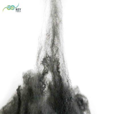 Cina 6D Fibra di poliestere riciclata non siliconizzata grigio nero in vendita
