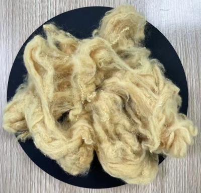 China Recycled Polyester Staple Fiber 2.5D 51mm Goose Yellow for sale