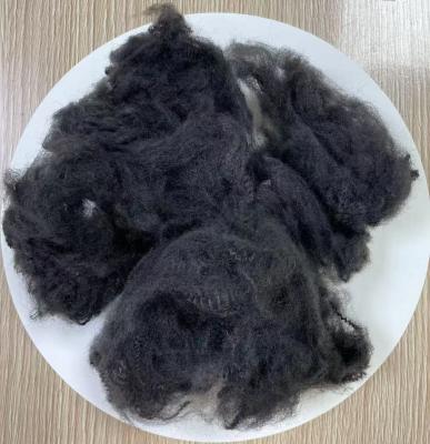 China Recycled Polyester Staple Fiber 6D 65mm Dark Grey for sale