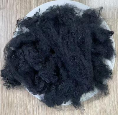 Cina Fibra di poliestere vergine 3D 102 mm Nera per filatura a filatura in vendita