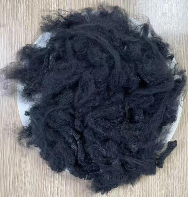 Cina Fibra di poliestere vergine 3D 150 mm Nera per filatura a filatura in vendita