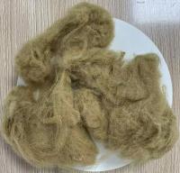 Quality Lightweight Recycled Polyester Staple Fiber 25D 65mm Light Camel Color for sale