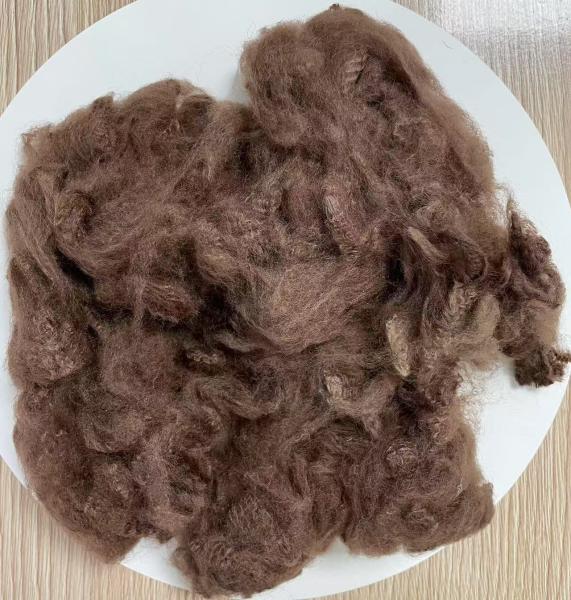 Quality Recycled Polyester Staple Fiber 2.5D 51mm Coffee Color for sale