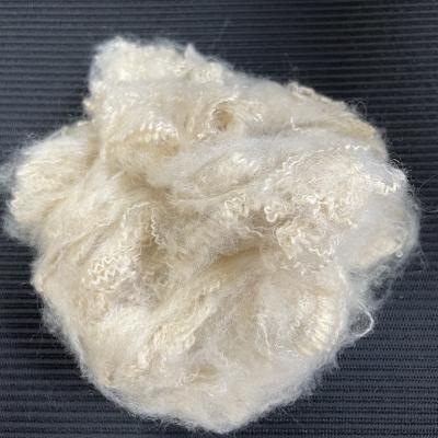 China Off-White Low-Melt Fiber 4D×51mm, Specifications can be customized Stable Bonding for Automotive Interior raw materials for sale