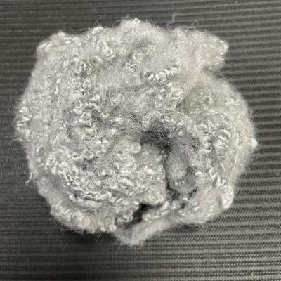 China 3D Hollow graphene fiber gray Far Infrared Thermal Antibacterial Filling Fiber for Bedding Outdoor for sale