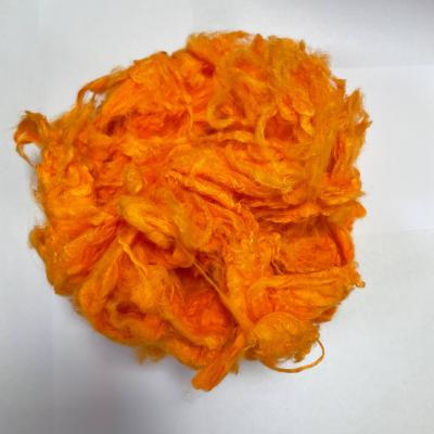 China Orange viscose staple fiber Skin-Friendly Biodegradable Staple Fiber for Apparel Spinning Knitted Fabric for sale