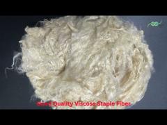 Off White Flame Retardant Viscose Staple Fibre 64mm For Non Woven Fabric