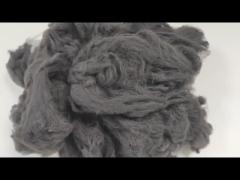 Hollow Staple Polyester Fibre 6.67D Black Man Made Staple Fibres For Mattress