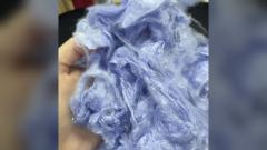 Dope Dyed Violet Rayon Staple Fiber High Color Uniformity Spinning Fiber for Knitted Fab