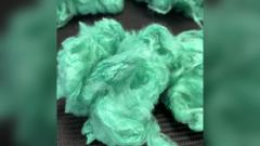Fruit Green Dope Dyed Viscose Staple Fiber, Soft Breathable Biodegradable Rayon for Apparel Spinning