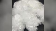 Super Bright Flat Polyester Staple Fiber, 38mm Cut Length Soft Smooth Shiny Blending Textile Fiber