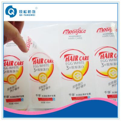 China Etiqueta adhesiva del rollo transparente del PVC/etiquetas claras autas-adhesivo del PVC para las botellas plásticas en venta