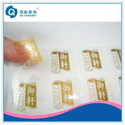 China Etiquetas engomadas cortadas con tintas transparentes del PVC en la hoja, etiqueta plástica auta-adhesivo para la botella en venta