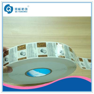 China Etiquetas plásticas autas-adhesivo calientes de cobre de los PP Stampig/etiqueta adhesiva plástica transparente del rollo en venta