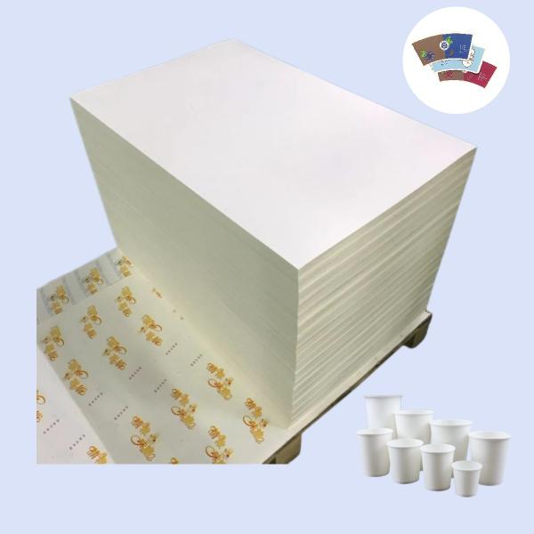 Quality Waterproof Offset Printing PE Coated Paper in Sheet for Paper Cup Making Machine for sale