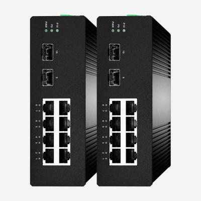 중국 240W 산업적 포 이서네트 스위치 기가비트 8 전기적 포트 2 SFP 광섬유 포트 판매용