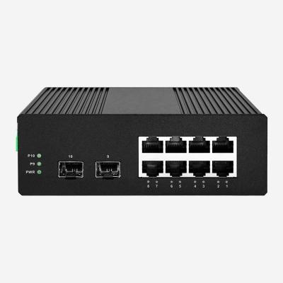 중국 딘 레일 산업적 기가비트 포 스위치 2 SFP 알루미늄 합금 샐 SR-SHG2210FPI 판매용