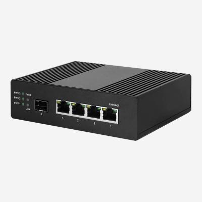 Cina Commutatore di rete ridondante industriale dei porti RJ45 del commutatore 4 di Ethernet di 4GE 1SFP in vendita