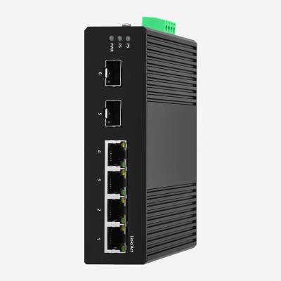 중국 4 RJ45는 2SFP 산업적 스마트 스위치 6 이더넷 포트 SR-SHG2206FI를 포팅시킵니다 판매용