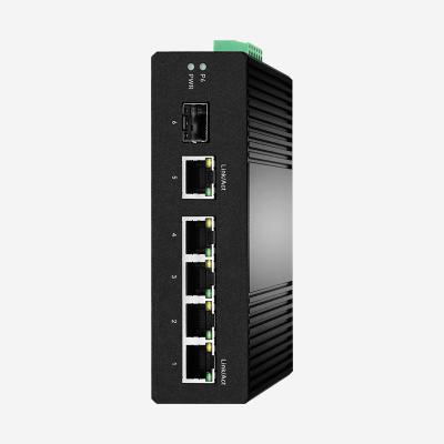 중국 팬없이 5GE RJ45 1GE SFP로 산업적 스마트 스위치 알루미늄 합금 주택을 냉각시키기 판매용