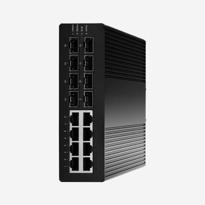 중국 산업용 8GE SFP 8 RJ45 PoE 레이어 2 관리된 기가비트 스위치 VLAN로 스택할 수 있다 판매용