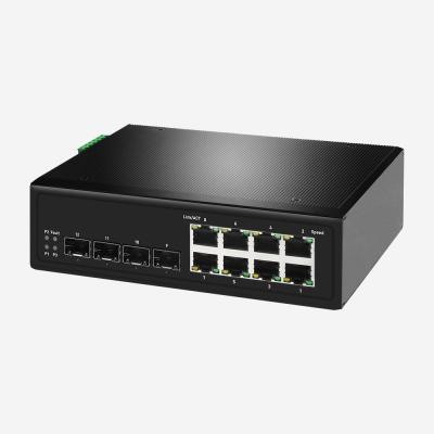 Cina Lo strato industriale 2+ ha diretto il commutatore di gigabit con 8 porti di RJ45 PoE+ e 4 SFP Web/SNMP/CLI in vendita