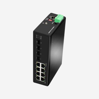 중국 4 SFP와 8 RJ45 공항 3년 보증과 레이어 2+ 스태커블 완전히 운영된 스위치 판매용