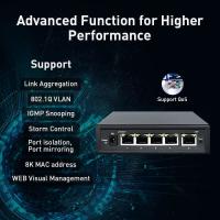 China 5 Ports Managed 2.5Gbps Network Switch Store And Forward Switch Architecture for sale