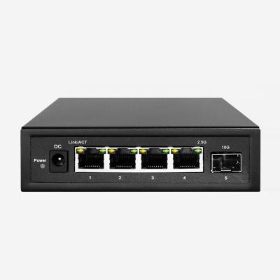 Cina commutatore di 2.5Gbps 40Gbps con 4 porti di 10M/100M/1000M/2.5Gb RJ45 e 1 scanalatura di 10Gb SFP+ in vendita