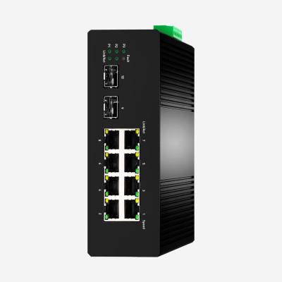 중국 8 RJ45 항구와 2 SFP로 유선인 가득 찬 기가비트 산업적 관리 스위치 무선 / 판매용