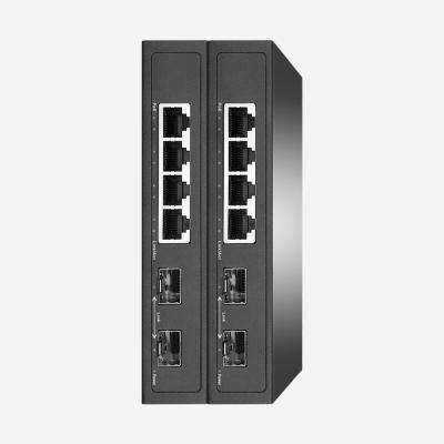 China Unmanaged Dumb Switch With 4 PoE RJ45 Ports 2 Gigabit SFP Ports External Power Supply for sale