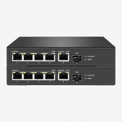 Cina 100-240VAC 5 RJ45 2.5 Gigabit Switch With 1 10Gbps SFP+ Slot Support IEEE802.3at/Af POE in vendita