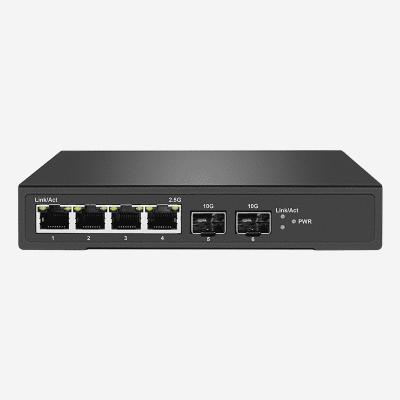 Cina Mini Case 2.5 Gigabit Switch 4 10Gbps SFP+ e 4 2.5Gbps Auto-Sensing RJ45 in vendita
